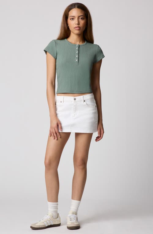 FLORENCE BY MILLS Florence by Mills Ribbed Henley Short Sleeve T-Shirt